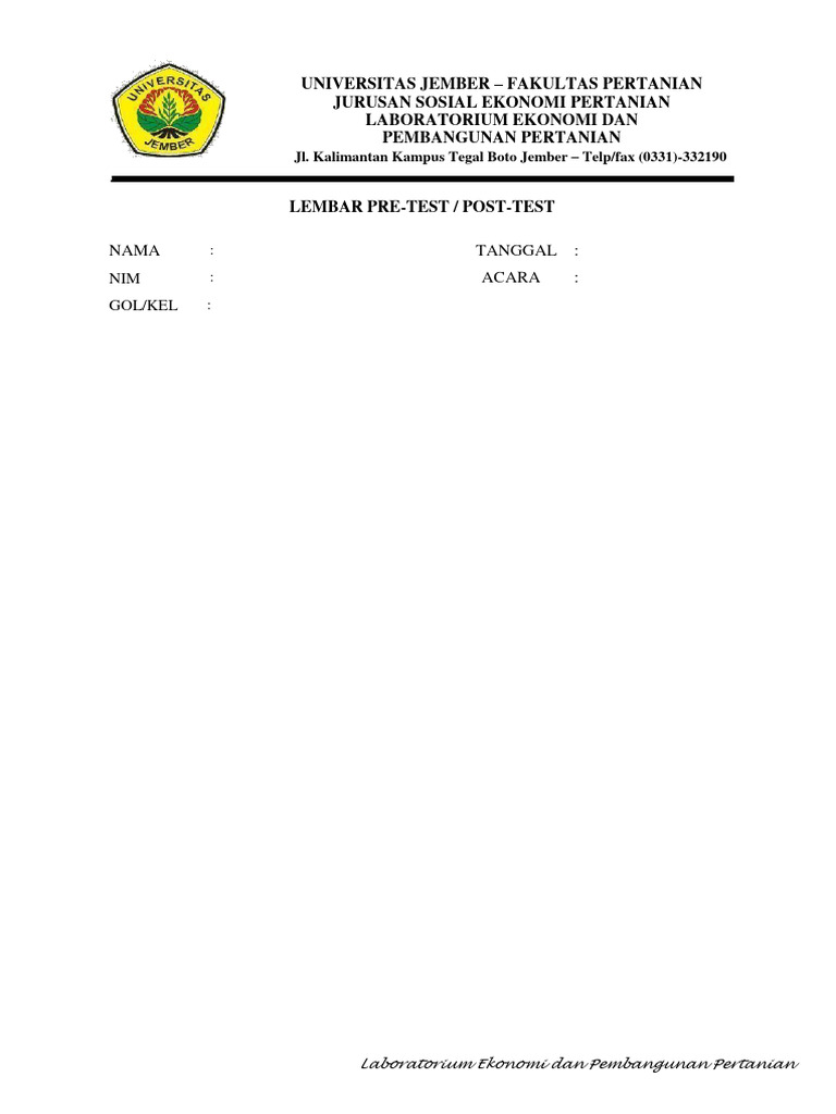 Lembar Kerja Laboratorium Pertanian | PDF | Sains & Matematika ...