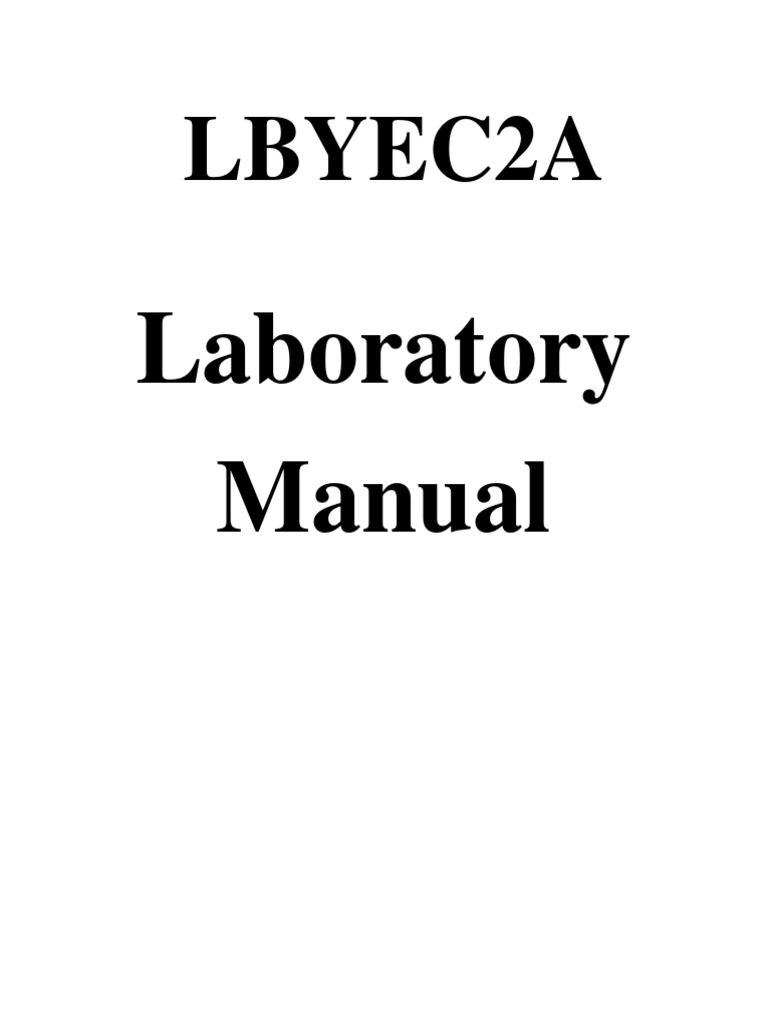 Lbyec2a Lab Manual | PDF
