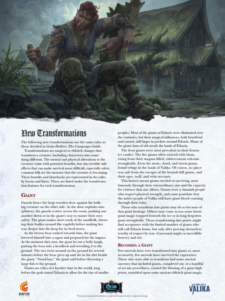2. Grim Hollow Valikan Clans Giant Transformation123 | PDF