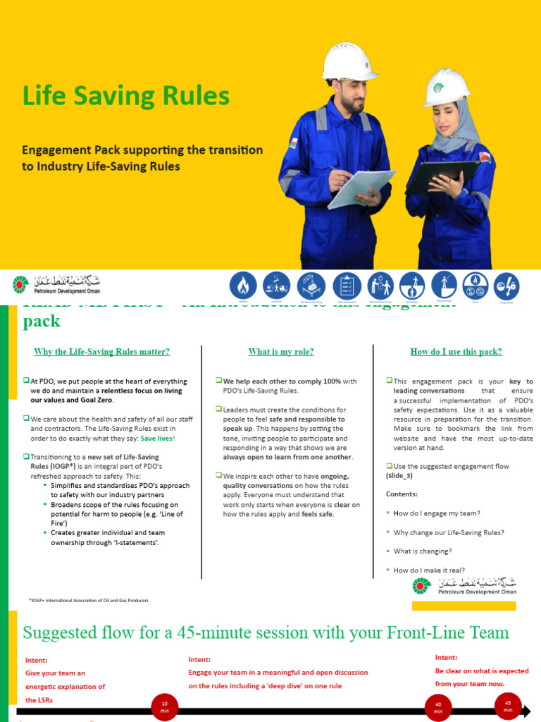 Life Saving Rules Engagement Final Pack June - 2022 | PDF | Leak | Pipe (Fluid Conveyance)