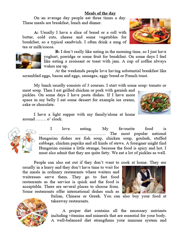 Meals of The Day | PDF