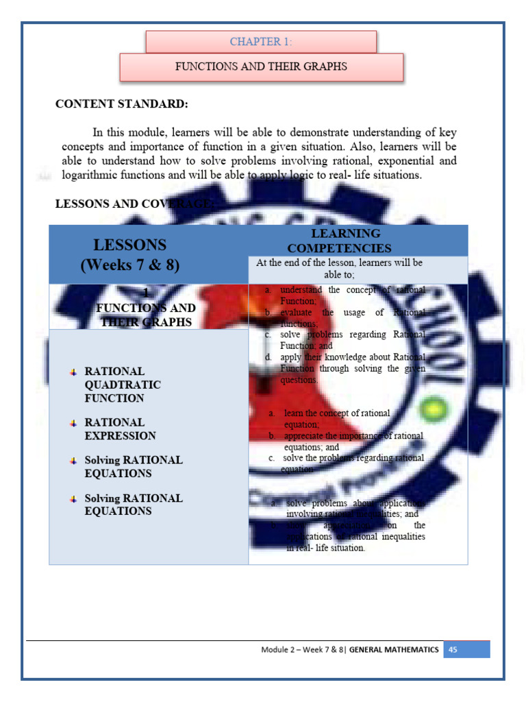 Gen Math Week 7 & 8 | Download Free PDF | Function (Mathematics) | Equations