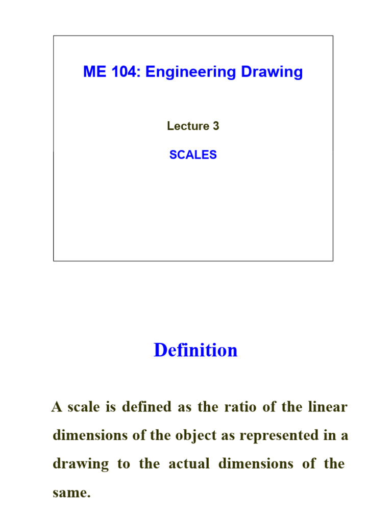 Lecture 4 Scales | PDF | Perpendicular | Length
