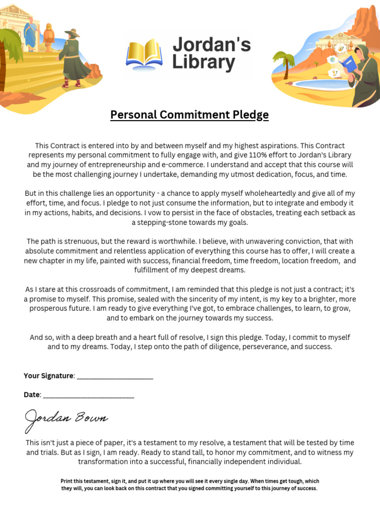 Personal Commitment Pledge | PDF