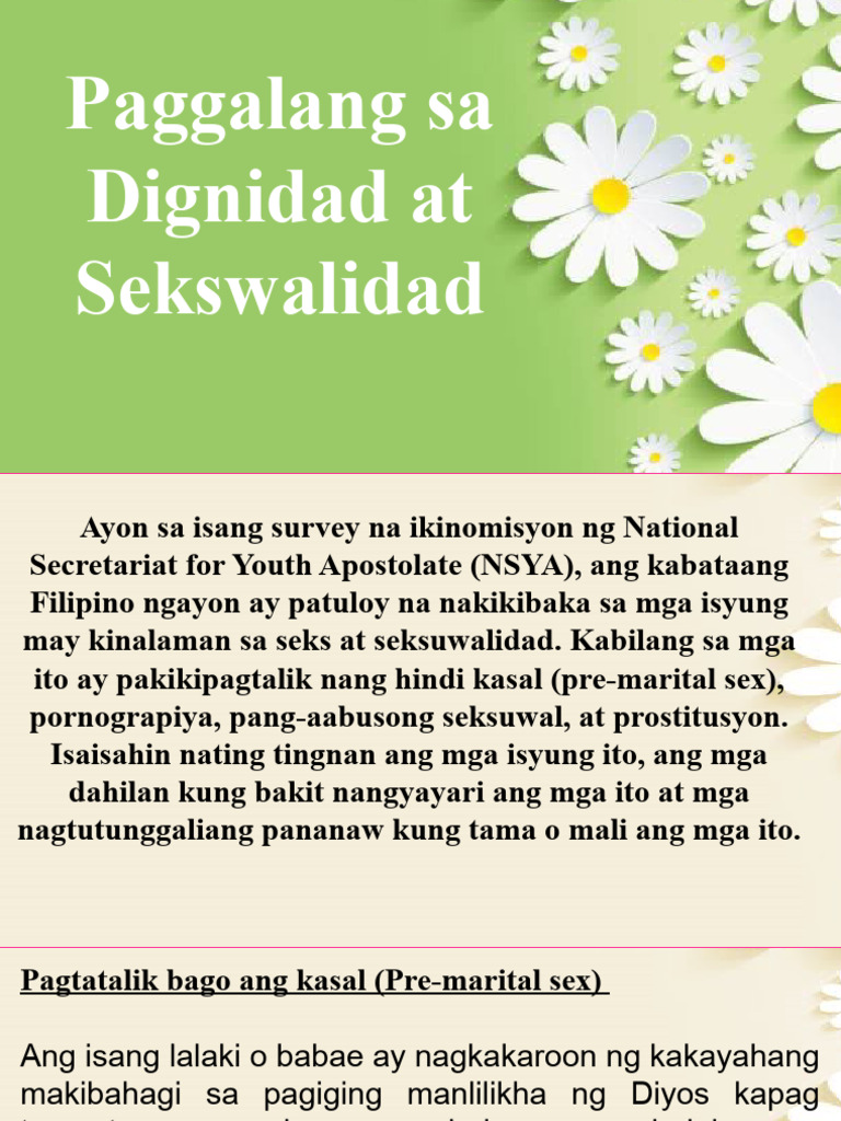 Paggalang Sa Dignidad at Sekswalidad | PDF