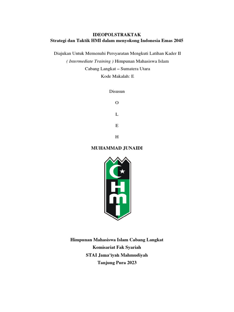 IDEOPOLITORSTRATAK Muhammad Junaidi-1 | PDF