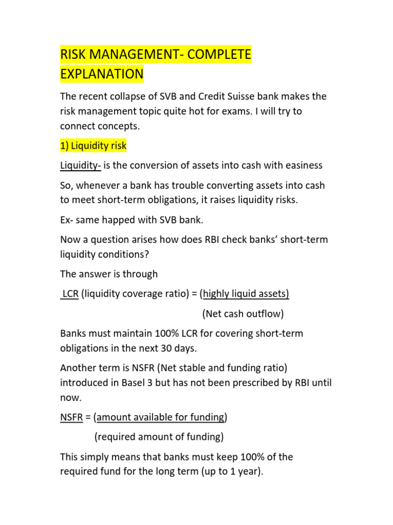 Risk Management | PDF