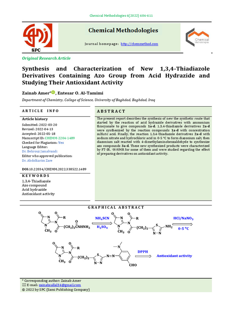 CHEMM - Volume 6 - Issue 8 - Pages 604-611 | PDF | Acid | Chemical ... CHEMM - Volume 6 - Issue 8 - Pages 604-611 | PDF | Acid | Chemical ...