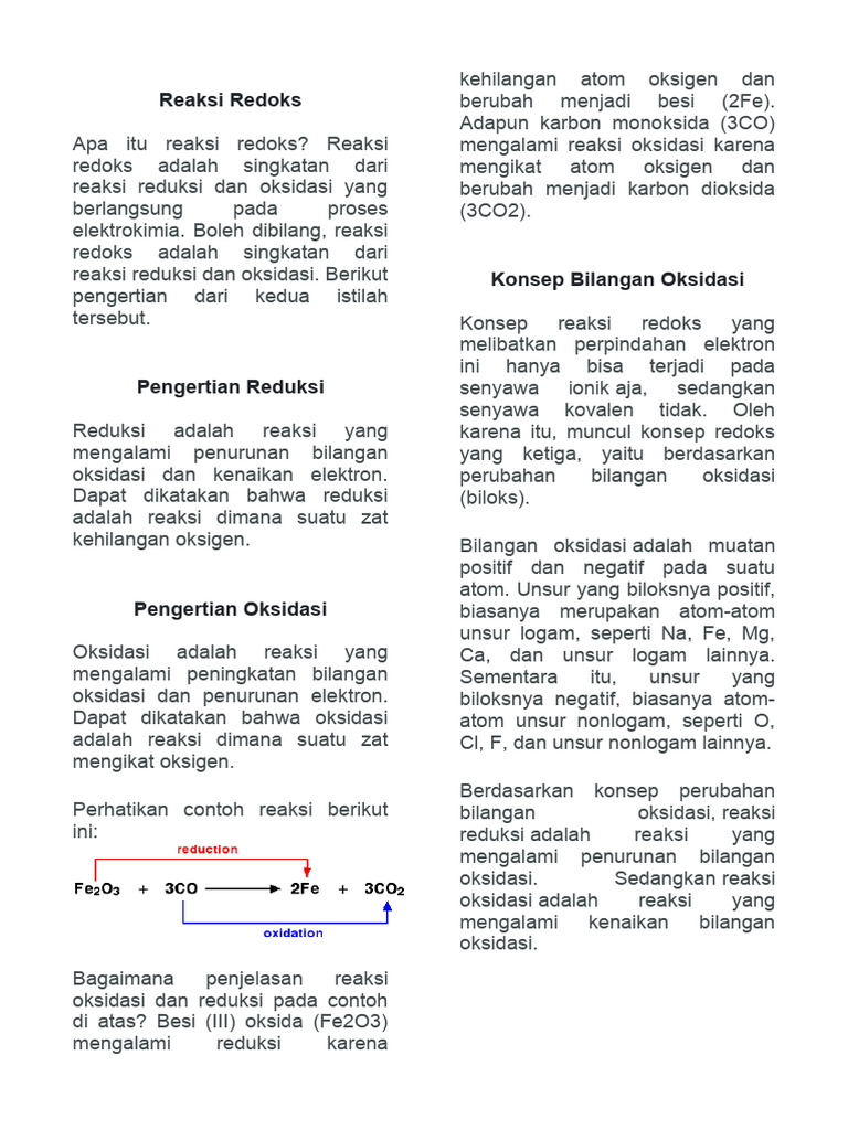 Kimia Redoks | PDF