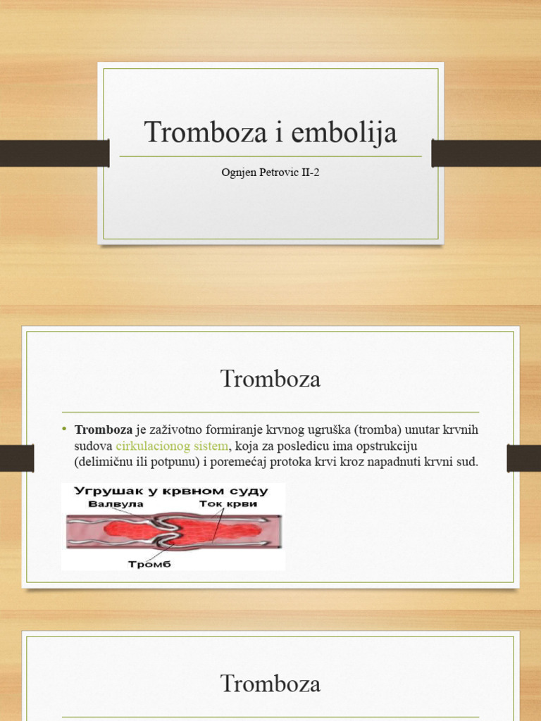 Tromboza I Embolija | PDF