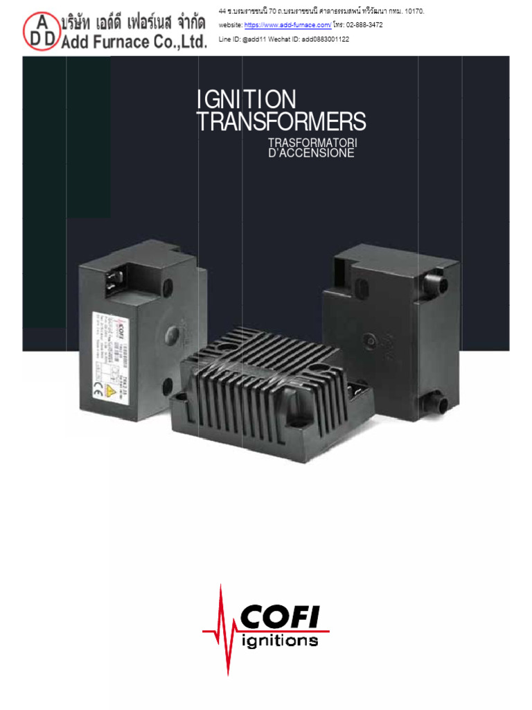 Cofi Ignitions Tre820p 4 Ignition Transformer Manual | PDF