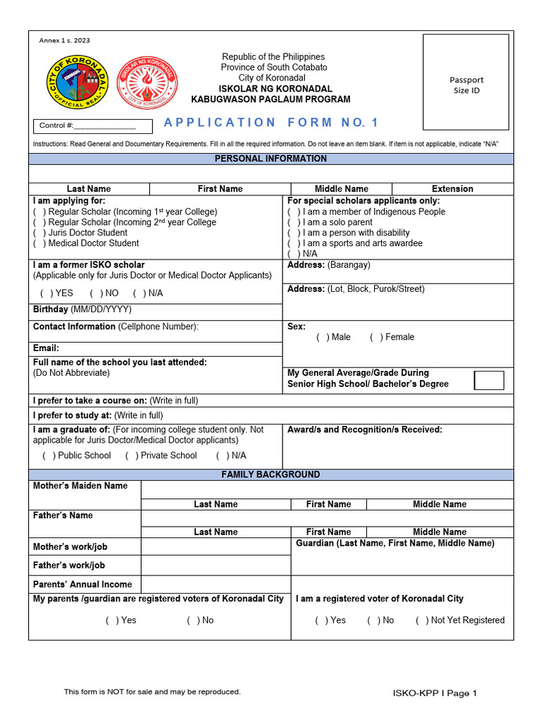 Application Form | PDF