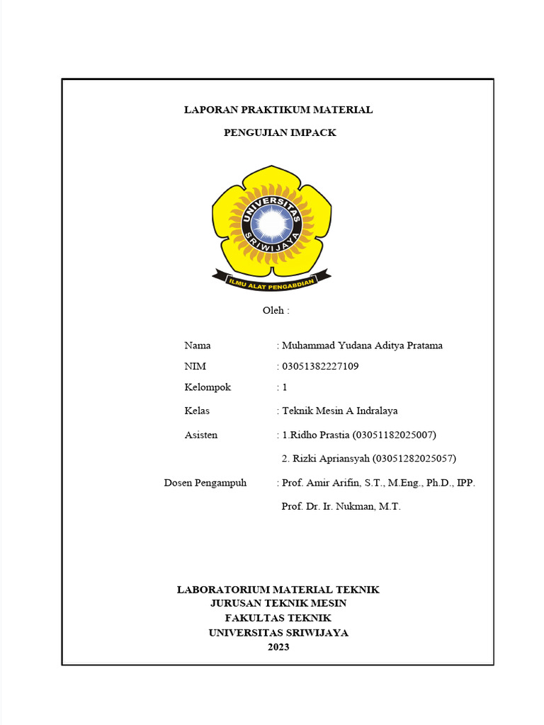 Cover Praktikum Material Adit 2023 | PDF
