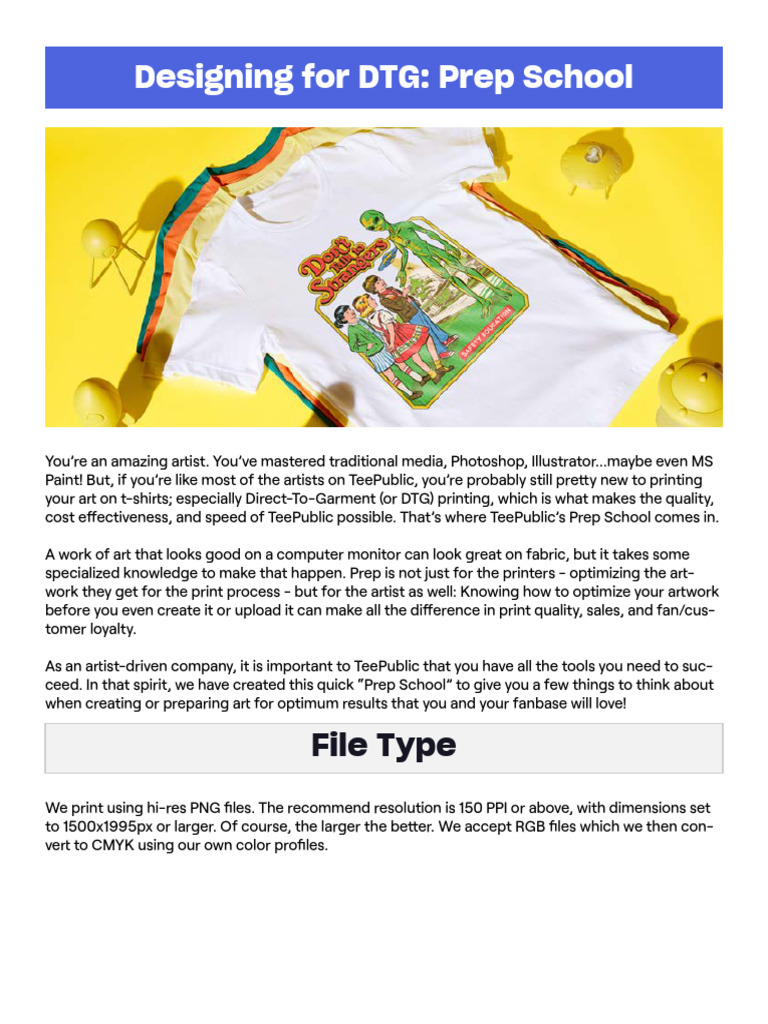 Designing For DTG Tshirts | PDF | Graphics | Color