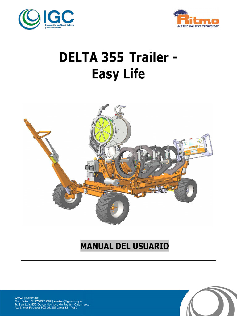 Manual de Uso - Delta Trailer 355 Easy Life | PDF | Ingeniería mecánica Manual de Uso - Delta Trailer 355 Easy Life | PDF | Ingeniería mecánica