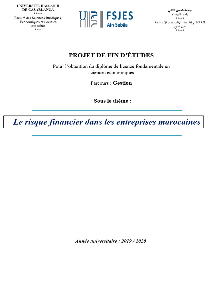 Le Risque Financier | PDF