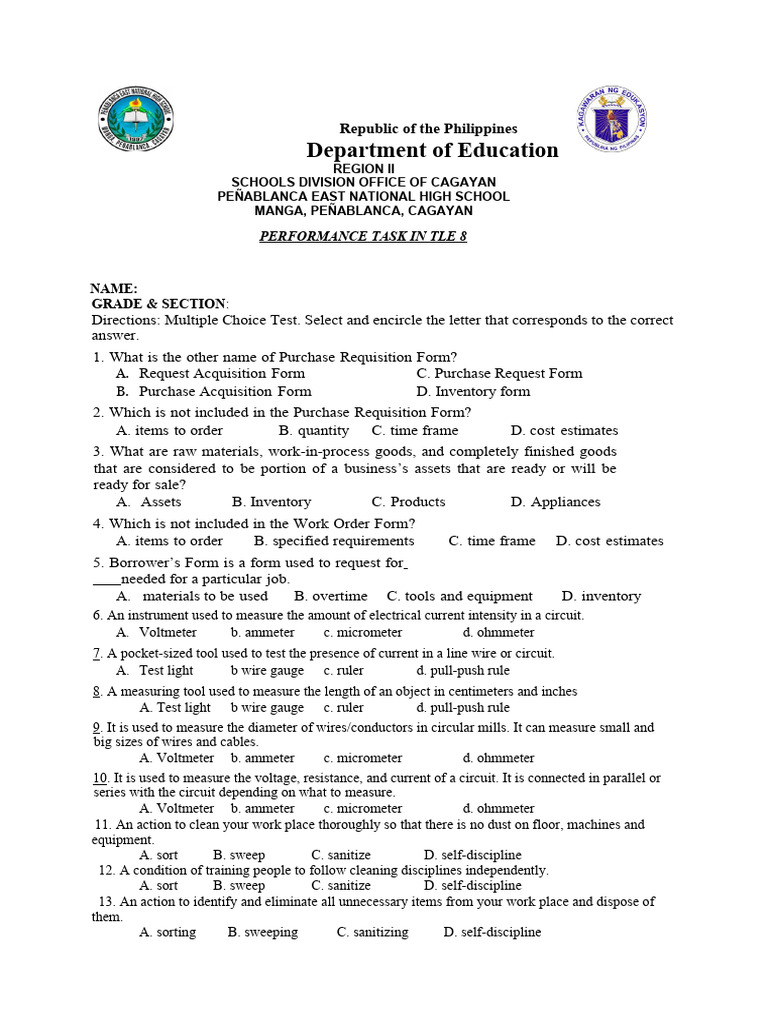 Performance Task 2nd Quarter | PDF | Screw | Smoking (Cooking)