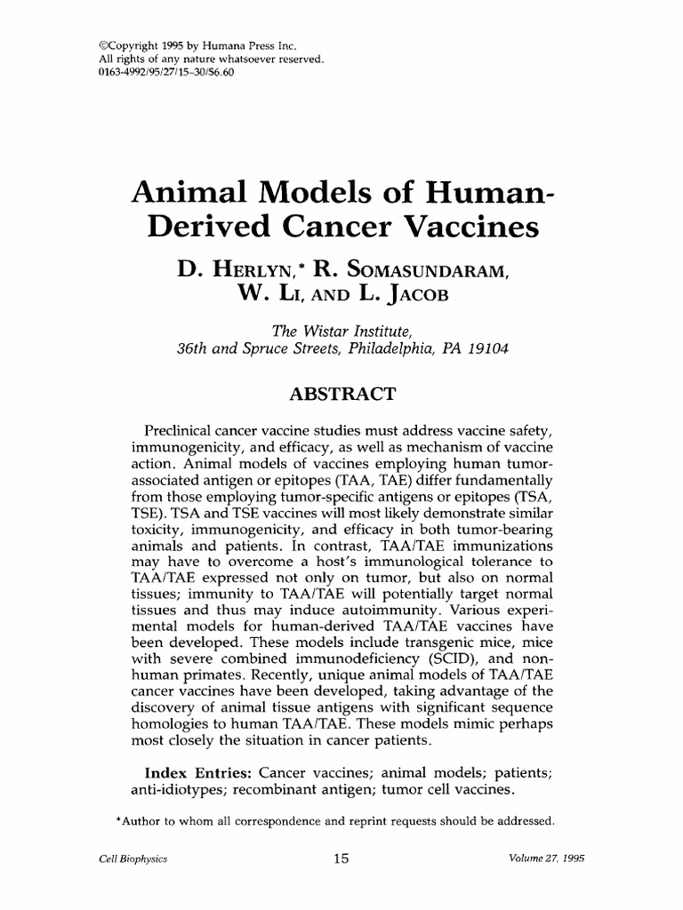 Animal Models of Human Vaccines | PDF | Antigen | Vaccines