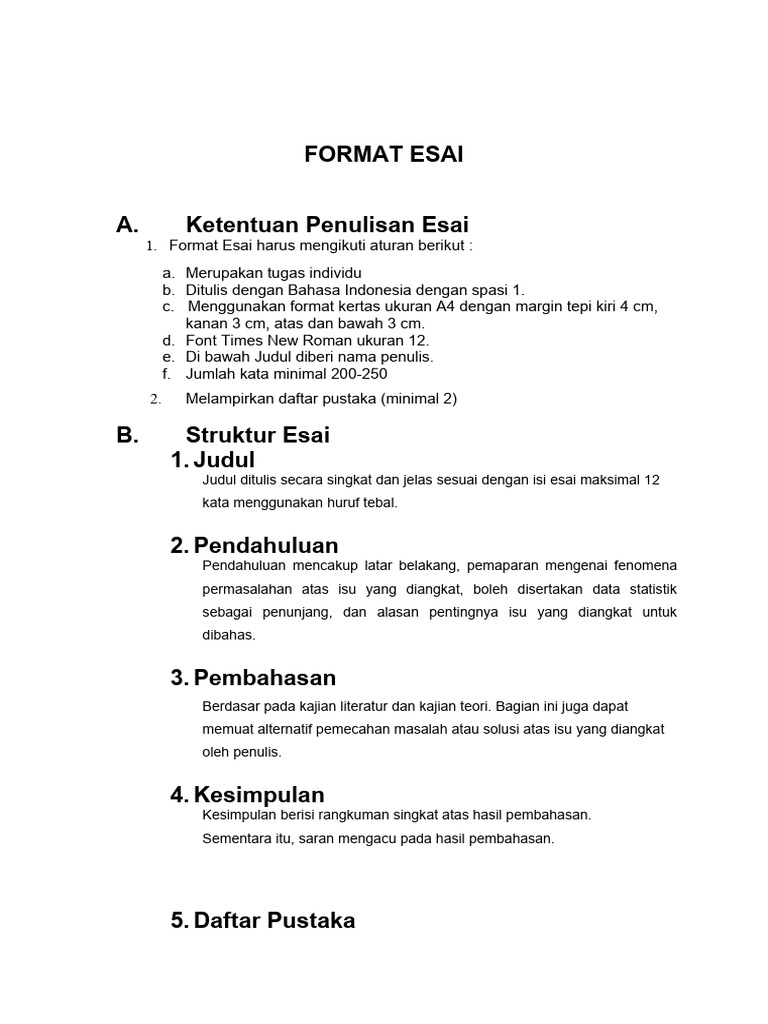 Format Essay | PDF