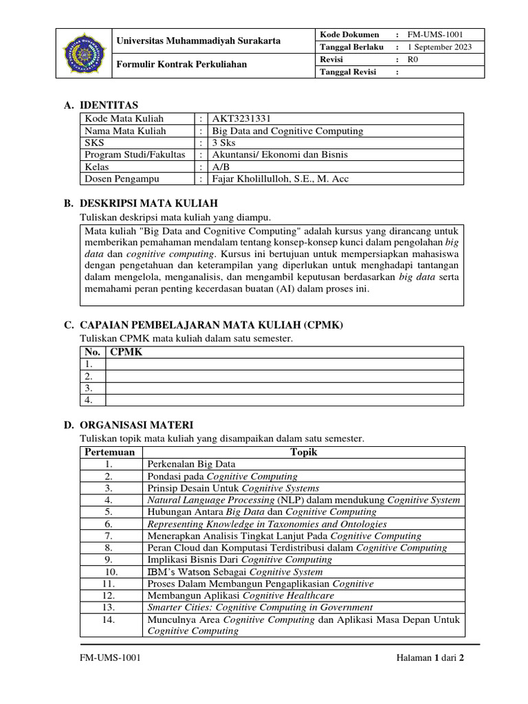 Silabus Big Data | PDF