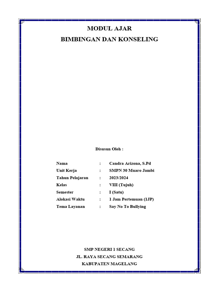 Modul Ajar BK Berdiferensiasi | PDF