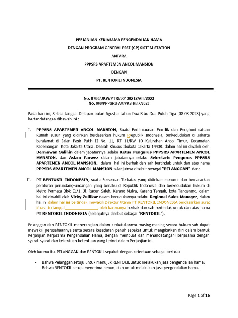 Pks 008, Rentokil, Pengendalian Hama Dan Program General Pest Rev | PDF