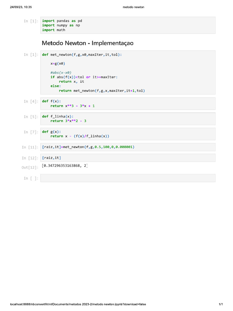 Metodo Newton Recursivo | PDF