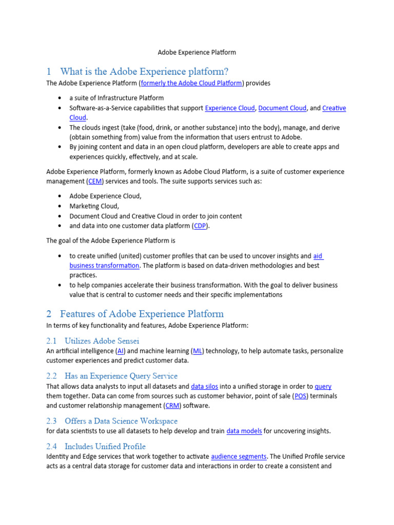 Adobe Experience Platform Pdf