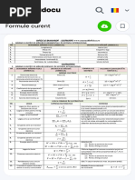 Electricitate Formule | PDF