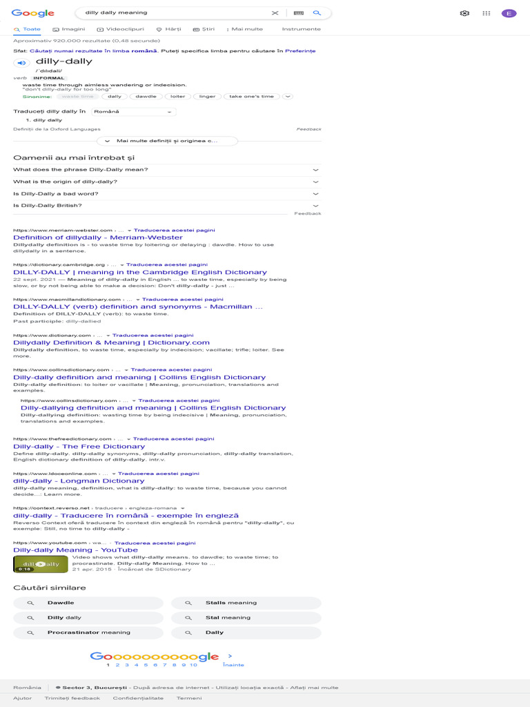 dilly dally meaning - Căutare Google | PDF | Human Communication ...