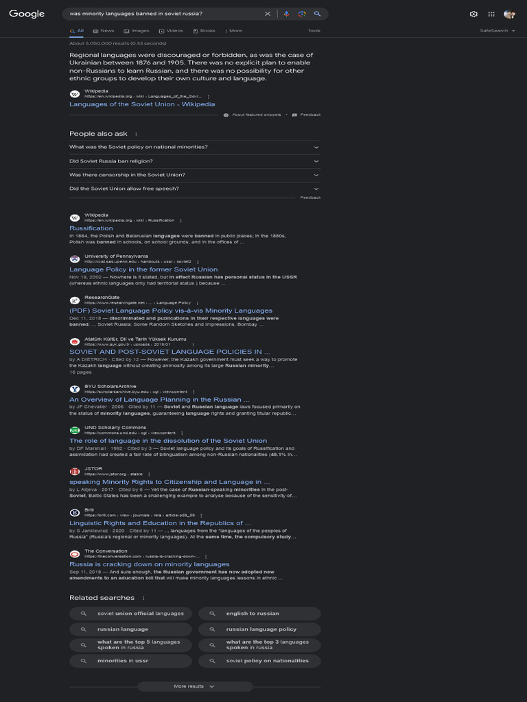 Was Minority Languages Banned in Soviet Russia - Google Search | PDF ...