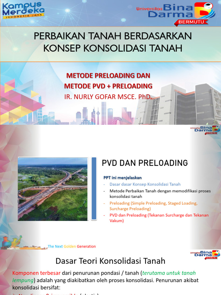 Metode Preloading dan PVD untuk Konsolidasi Tanah | PDF