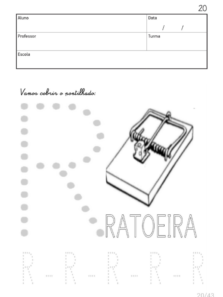 Letra R Pontilhado | PDF