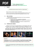 Talento at Kakayahan Activity Sheet | PDF