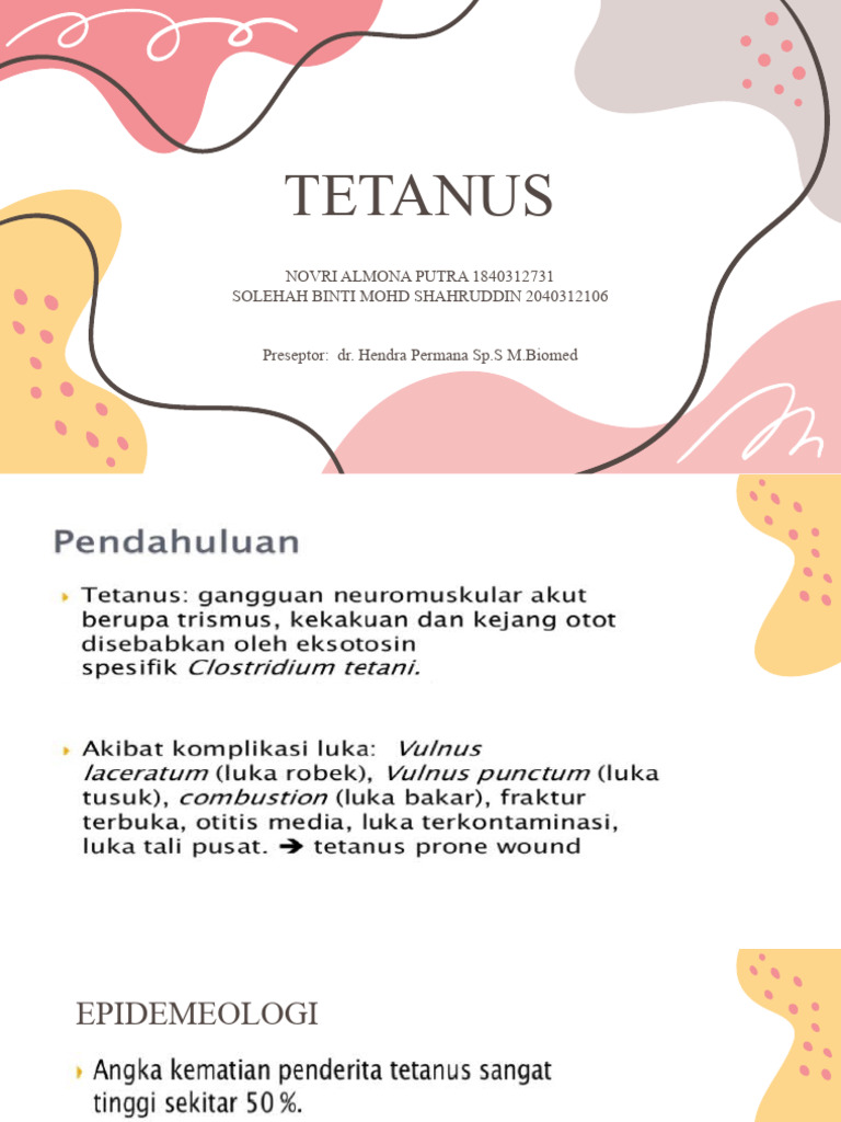TETANUS | PDF | Wellness
