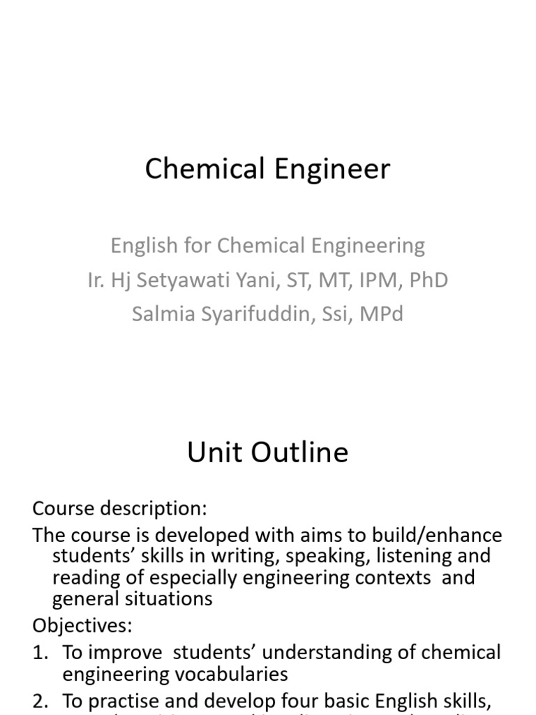 Chemical Engineers | PDF | Engineer | Chemical Engineering