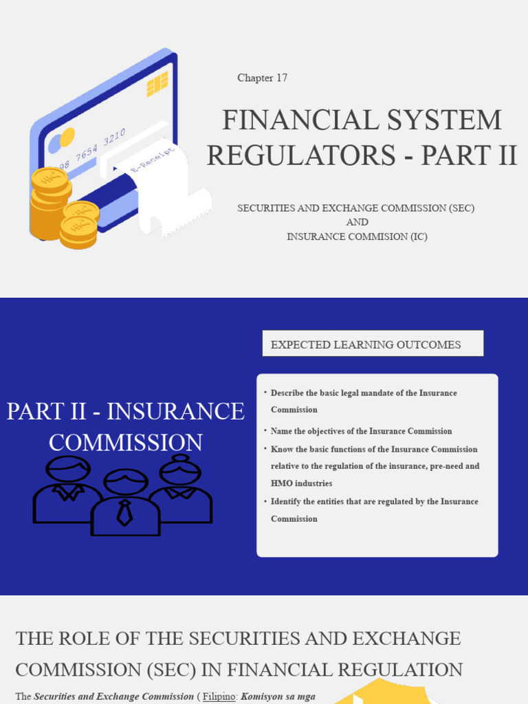 Financial System Regulators - Part Ii: Securities and Exchange ...