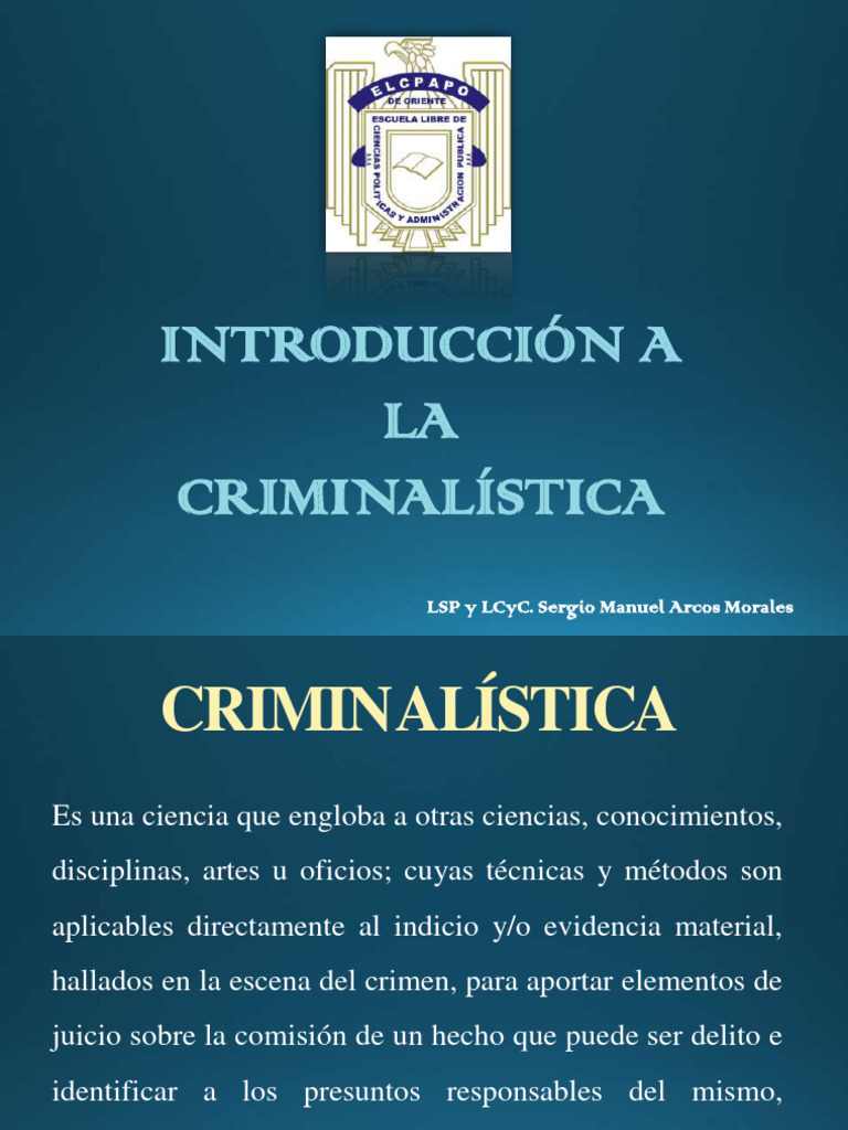 Introduccion A La Criminalistica 1 | PDF | Ciencia forense | Medicina