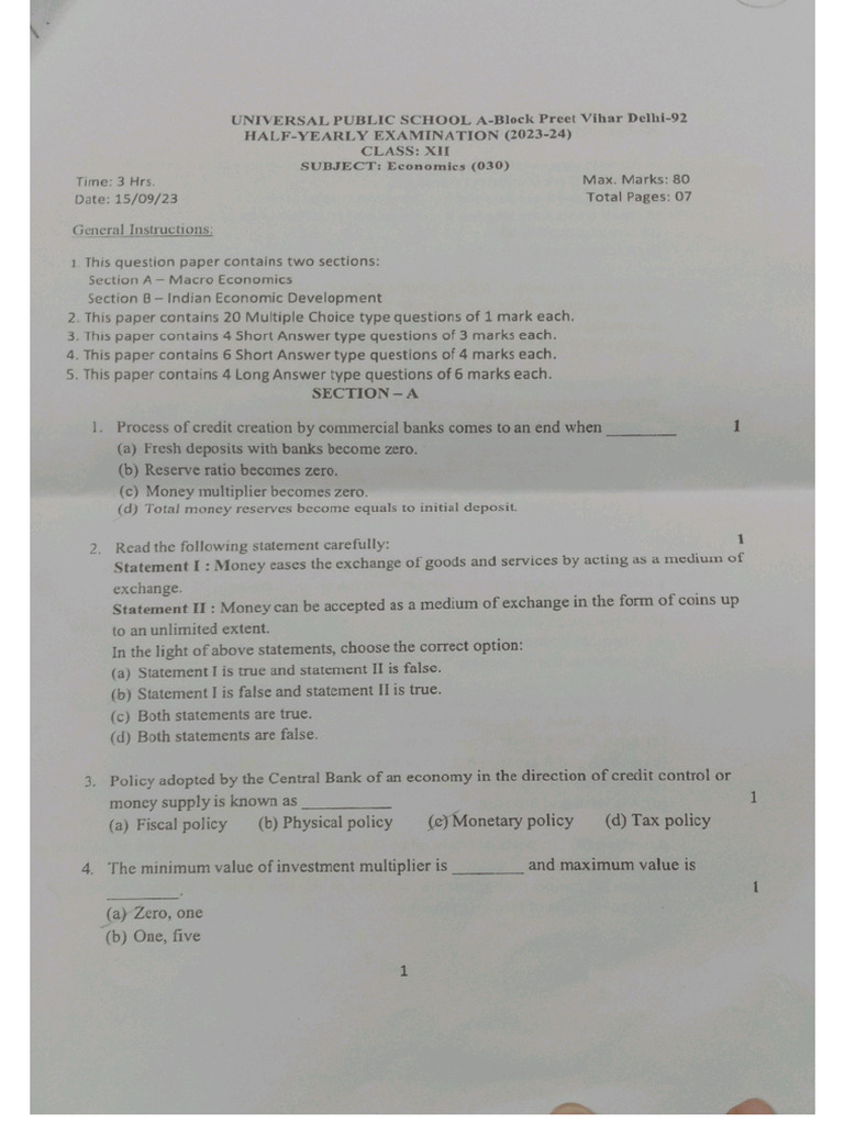 Economics Paper | PDF