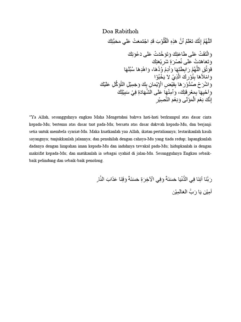 Doa Rabithoh | PDF