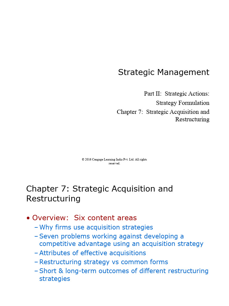 CH07 PowerPoint | PDF | Mergers And Acquisitions | Leveraged Buyout