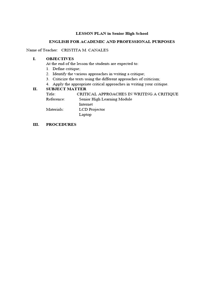 Detailed Lesson Plan COT2 | PDF | Teachers | Lesson Plan