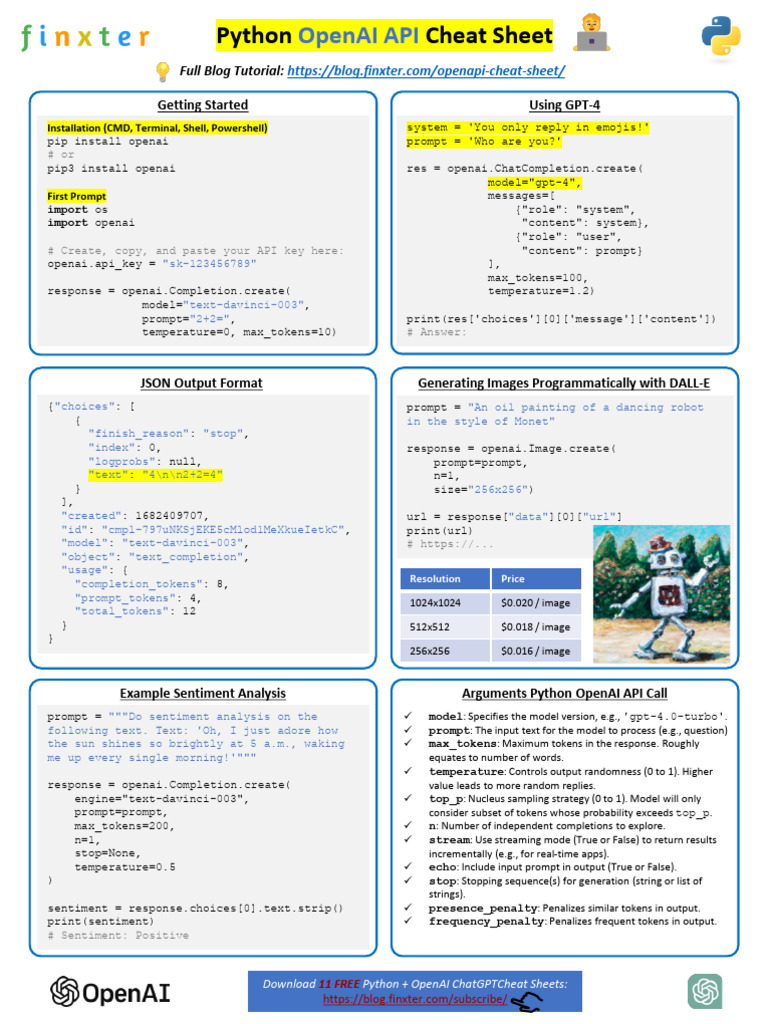 Finxter Openai Python Api Pdf Python Programming Language Computing