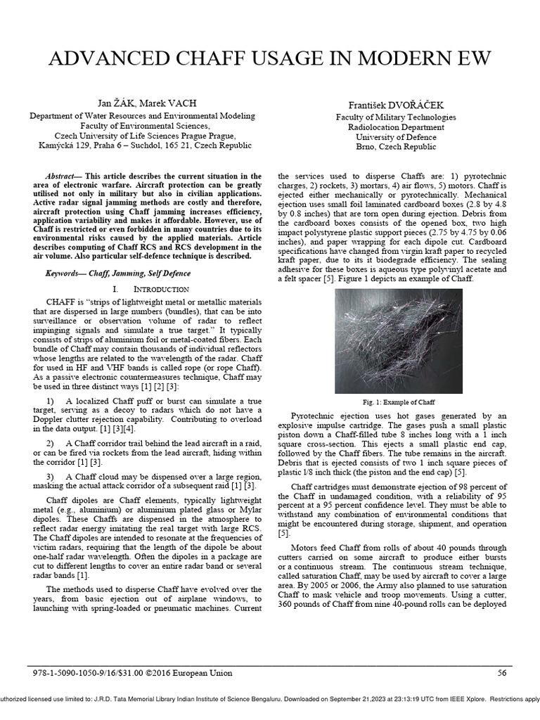 Advanced_Chaff_usage_in_modern_EW | PDF | Radar | Telecommunications ...