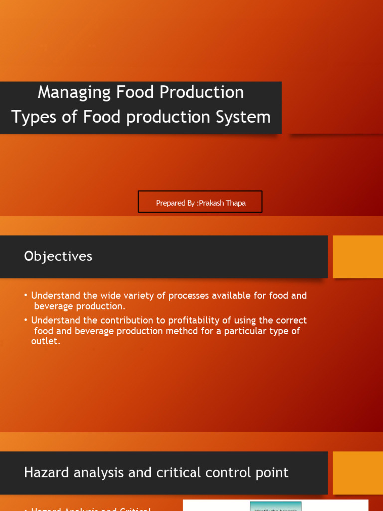 Production System | PDF | Foodservice | Refrigerator