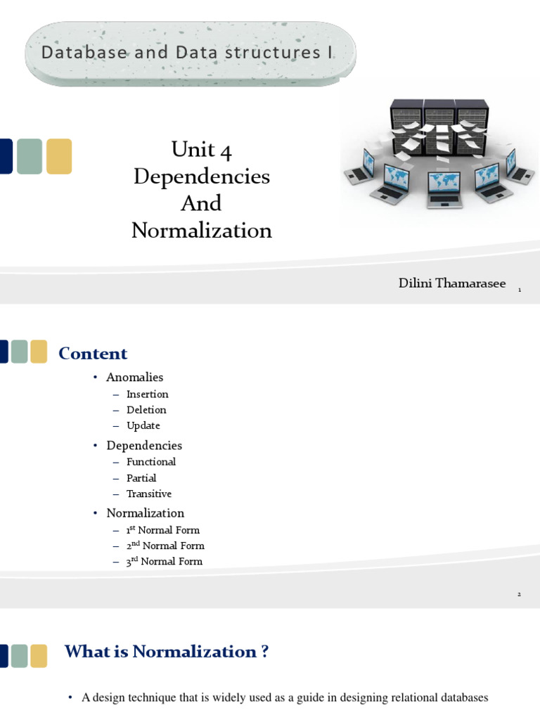 Lecture Note 4 - Dependencies and Normalization | PDF