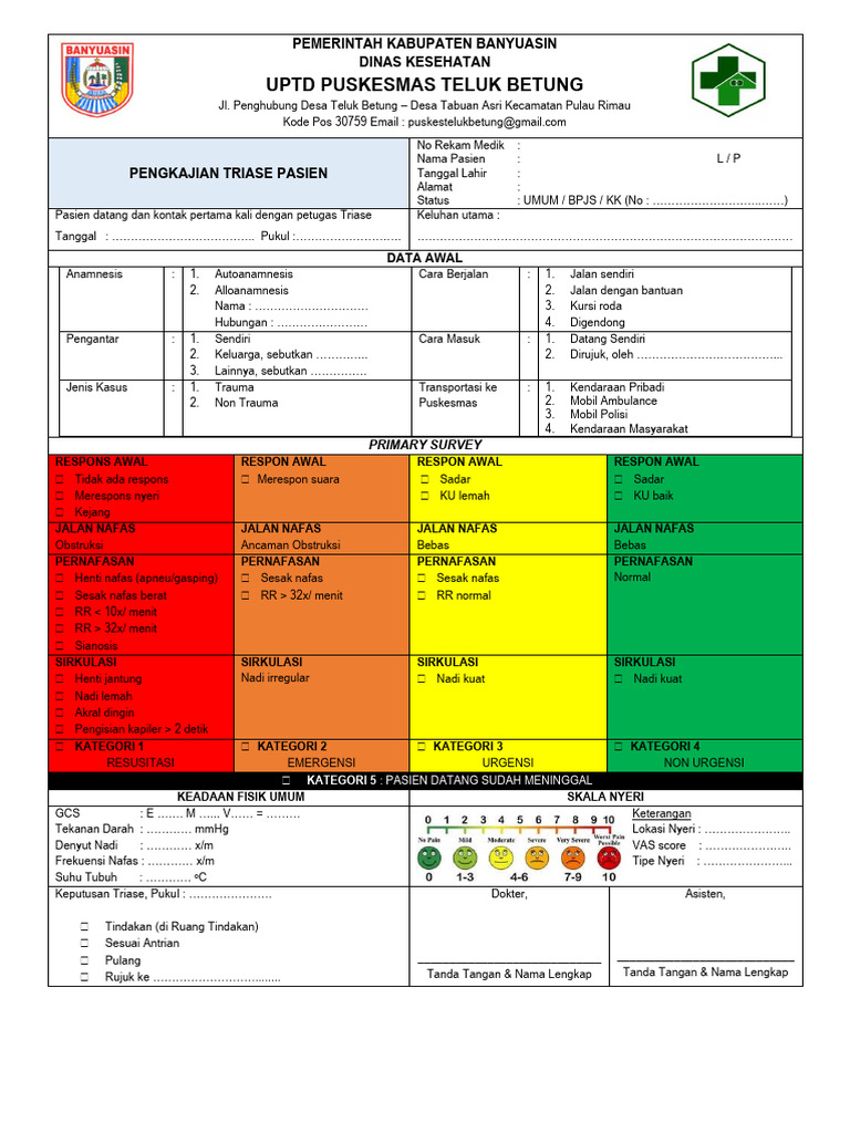 Form Triase (New) | PDF