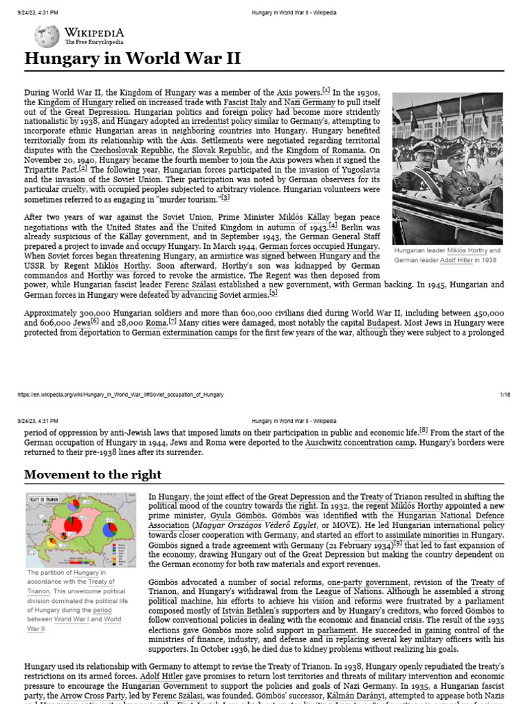 Hungary in World War II | PDF | Hungary | World War II