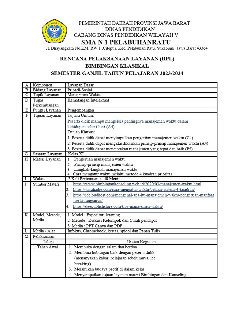 RPL Manajemen Waktu | PDF