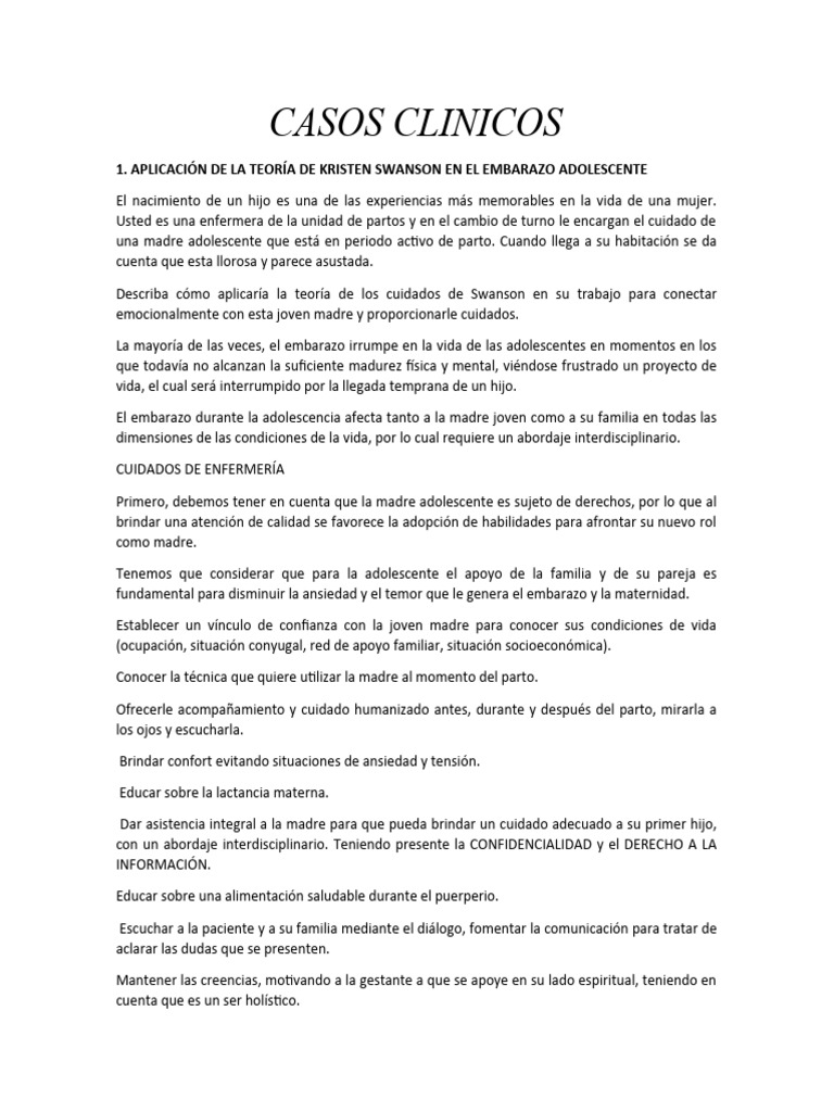 Casos Clinicos | PDF | Enfermería | Unidad de Cuidados Intensivos